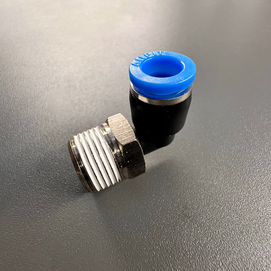 90° Push In Pneumatic BSP Fittings - Air, Water, Gas & Vacuum