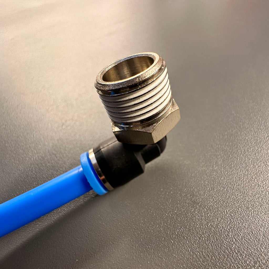 90° Push In Pneumatic BSP Fittings - Air, Water, Gas & Vacuum