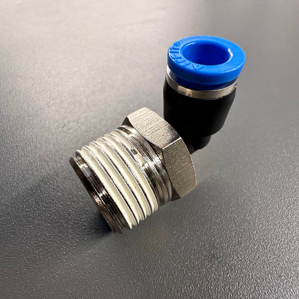 90° Push In Pneumatic BSP Fittings - Air, Water, Gas & Vacuum
