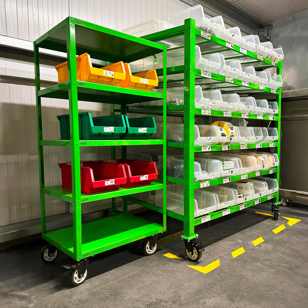Mobile Shelving Unit - 5-Tier Storage Transportable Trolley