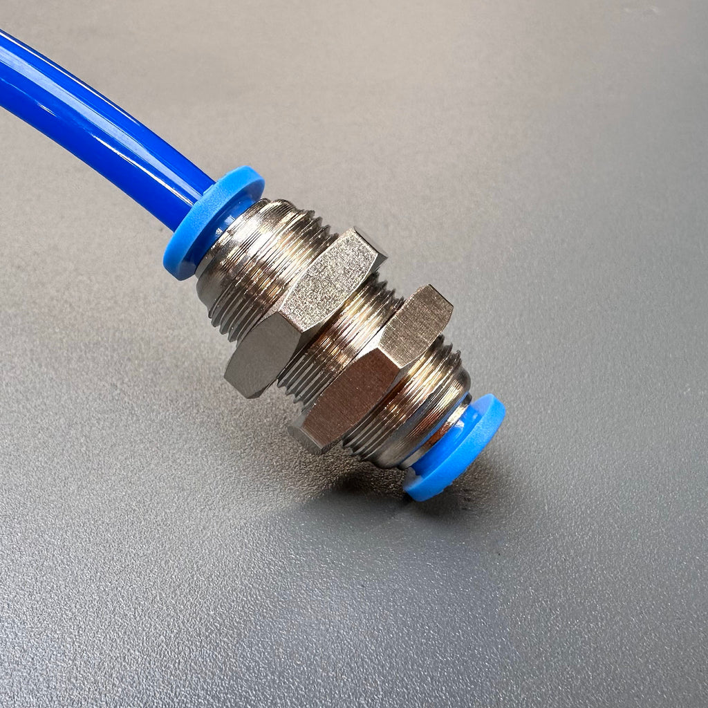 Push In Pneumatic BSP Fittings, Premium Panel Straight Mount